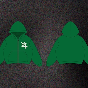 Streetwear Zip up Hoodie Vector Mockup: Clothing Tech Pack (AI & PNG ...