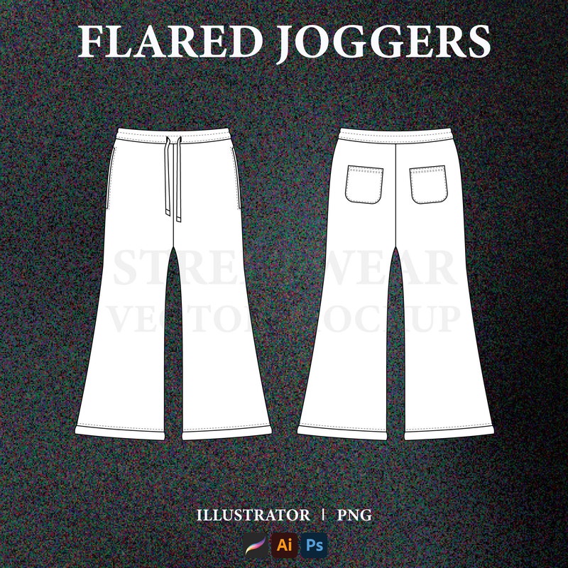 Flared Sweatpants Mockup - Etsy