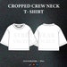 Cropped Crew Neck T-shirt Vector Mockup: Streetwear Tech Pack (AI, PNG ...