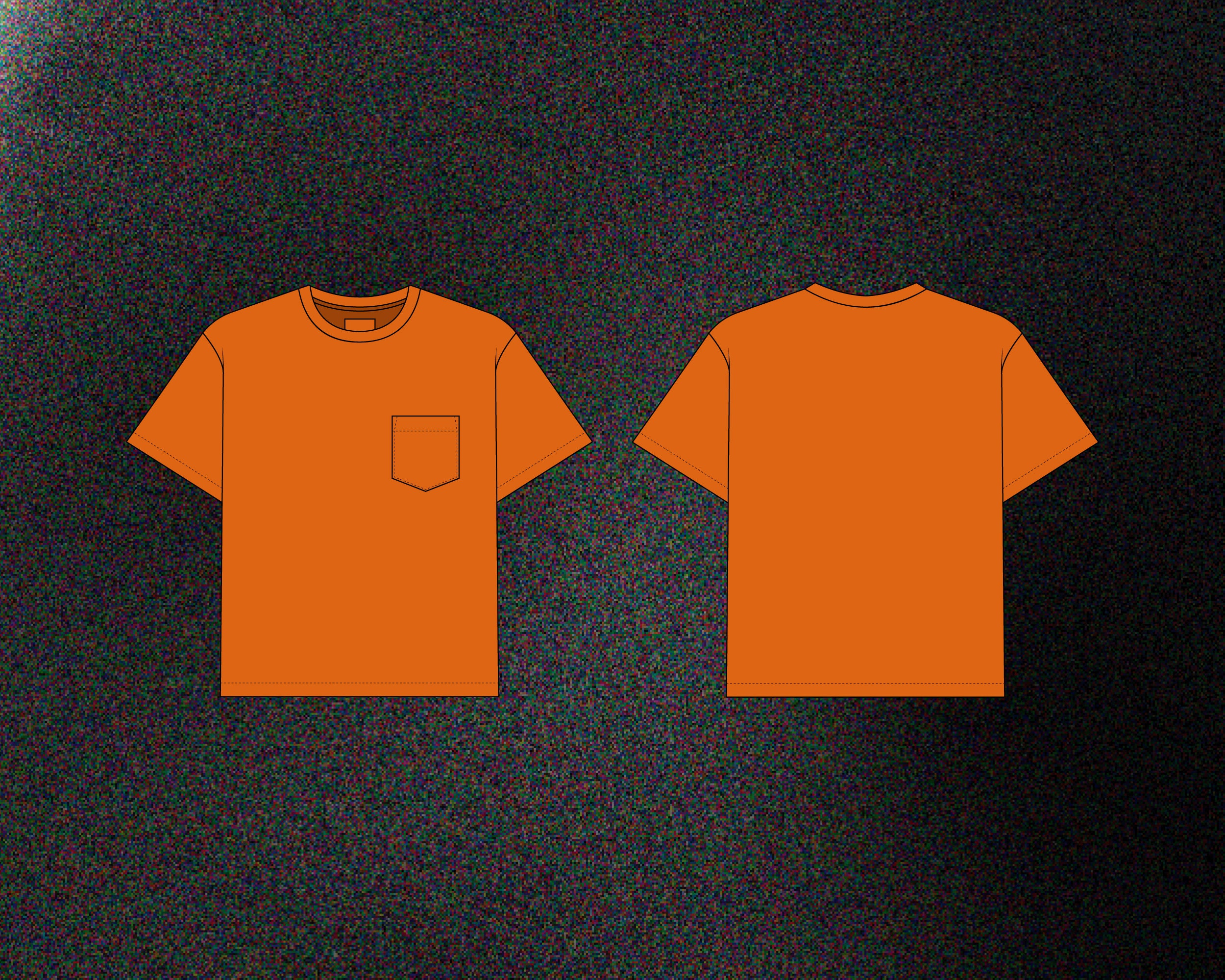 T-shirt Tech Pack Template Streetwear T Shirt Vector Mockup Clothing ...