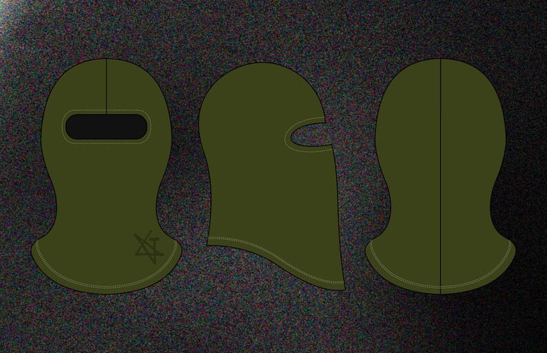 Balaclava Tech Pack Template: Streetwear Vector Mockup (AI, PNG) - Etsy