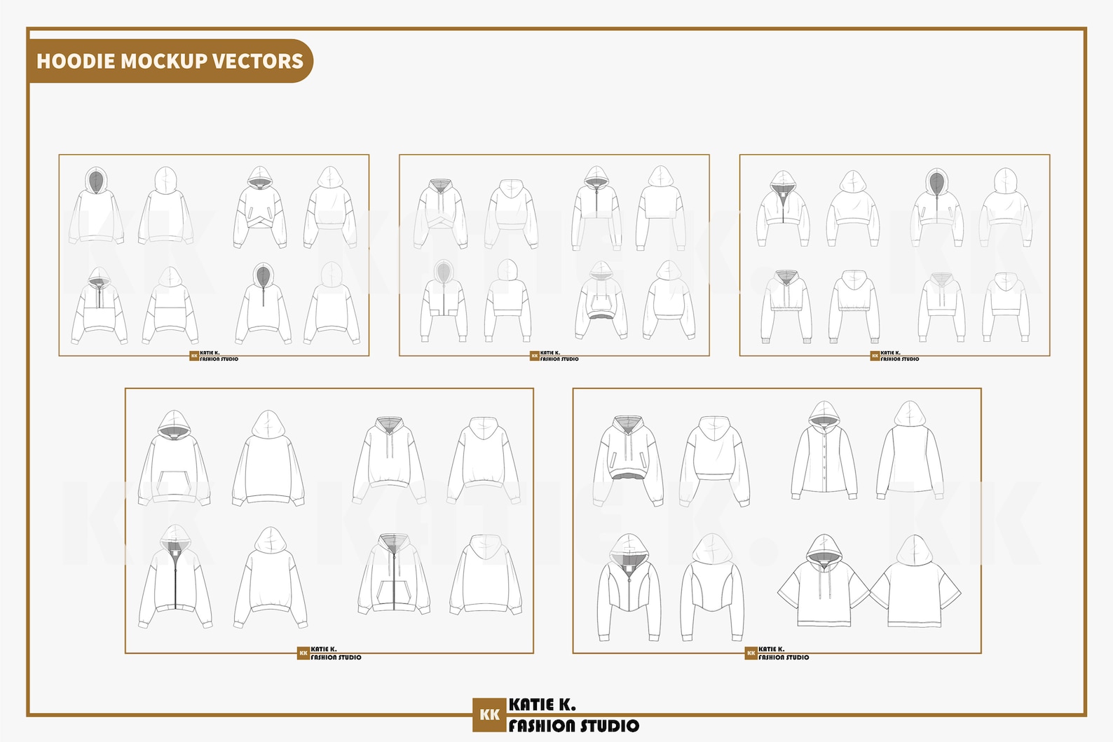 Hoodie Vector Mockup Pack Essential Hoodie Bundle Tech Pack - Etsy