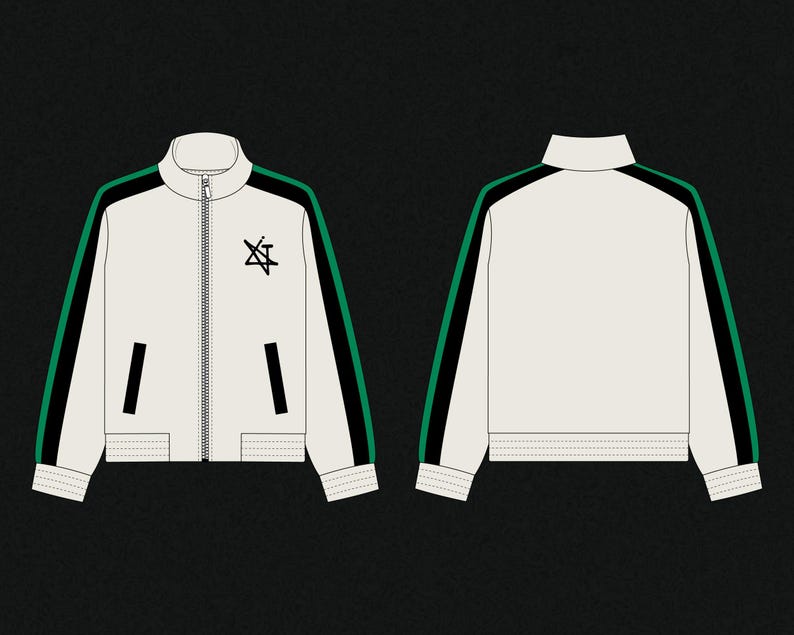 Track Jacket Mockup Template Vector Mockup Streetwear Designers Fashion ...