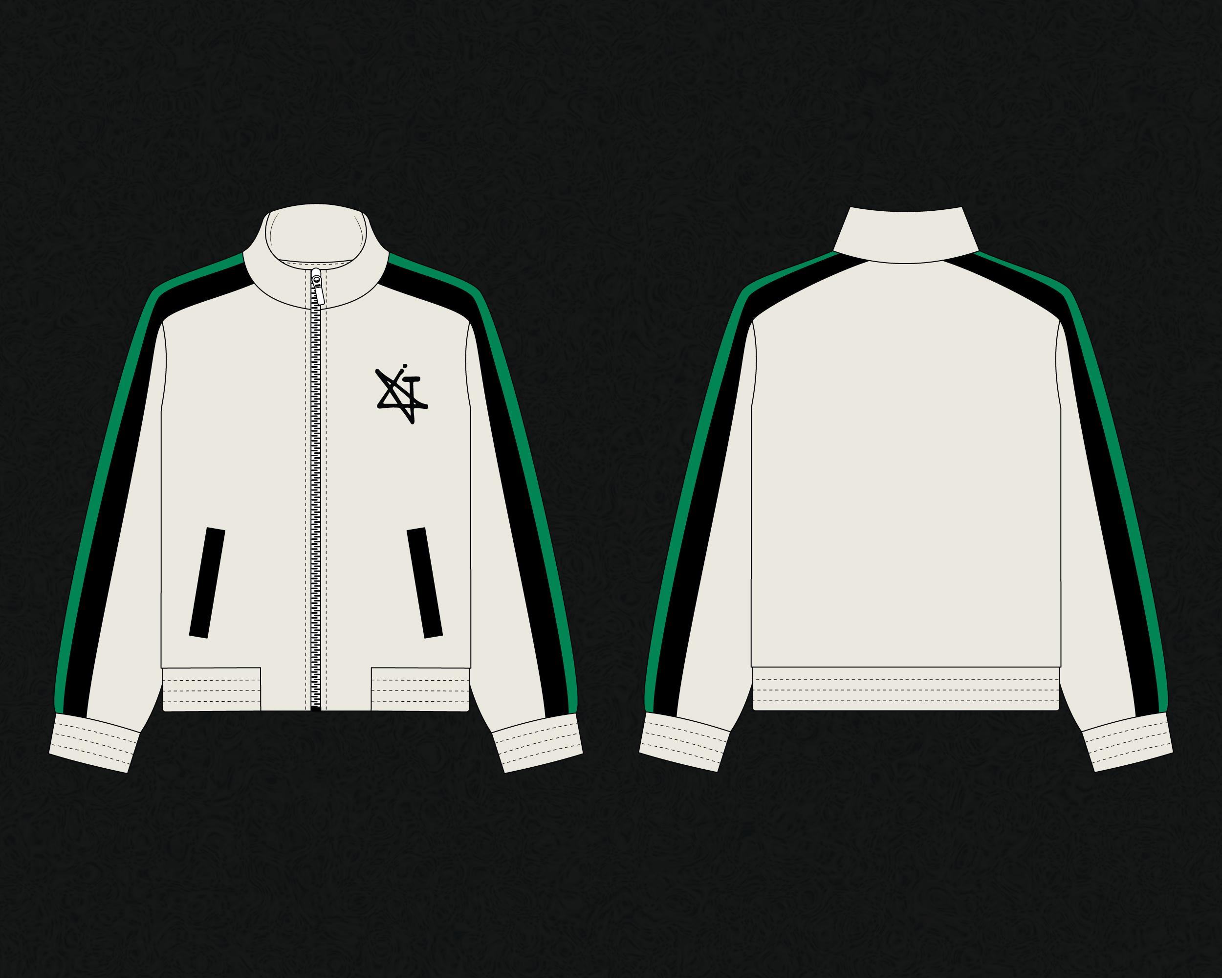 Track Jacket Mockup Template Vector Mockup Streetwear Designers Fashion ...