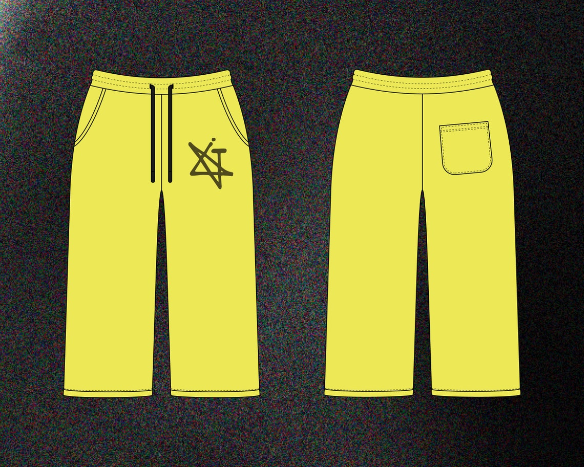 Streetwear Sweatpants Mockup Vector: Fashion Tech Pack Template (AI ...
