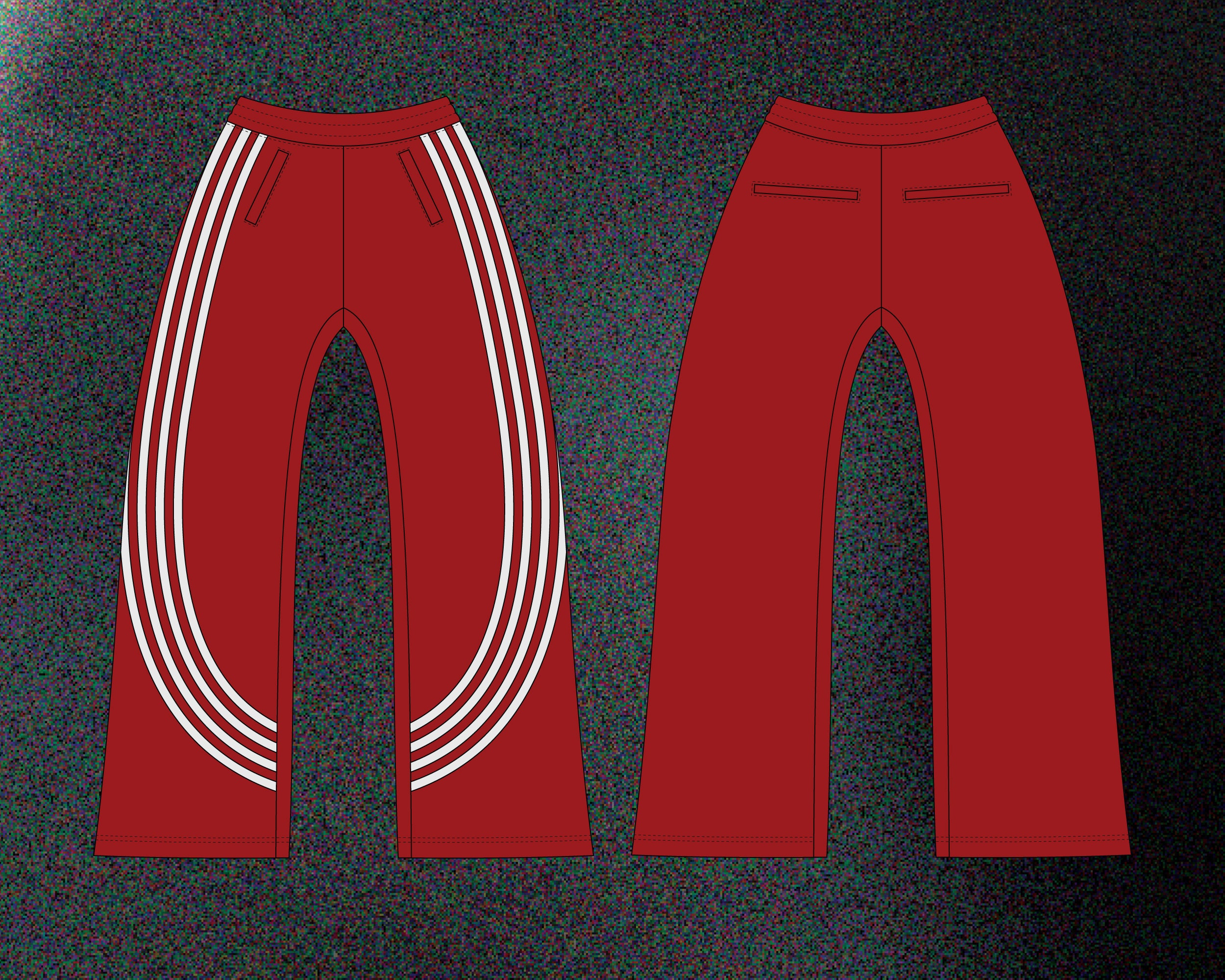 Streetwear Sweatpants Vector Mockup: Fashion Tech Pack (illustrator ...