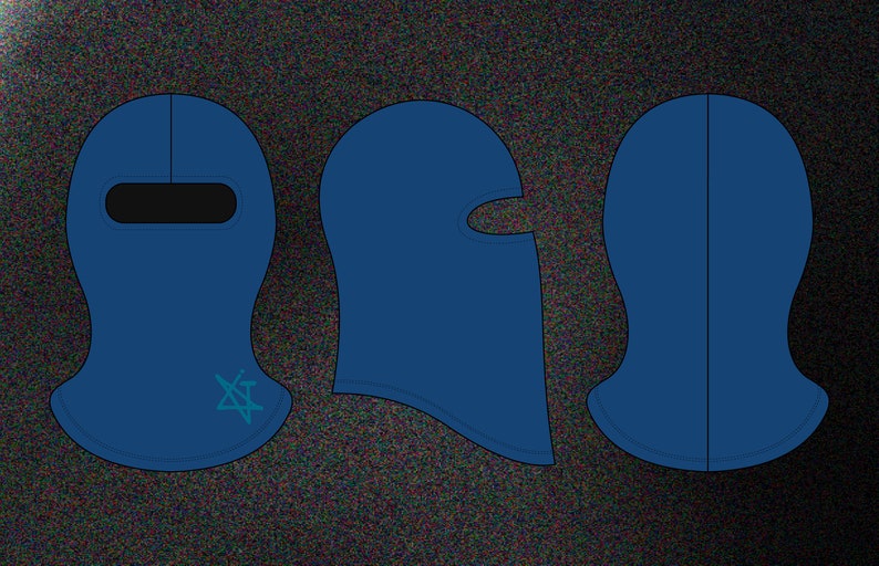 Balaclava Vector Mockup Balaclava Tech Pack Template Streetwear Mockup ...