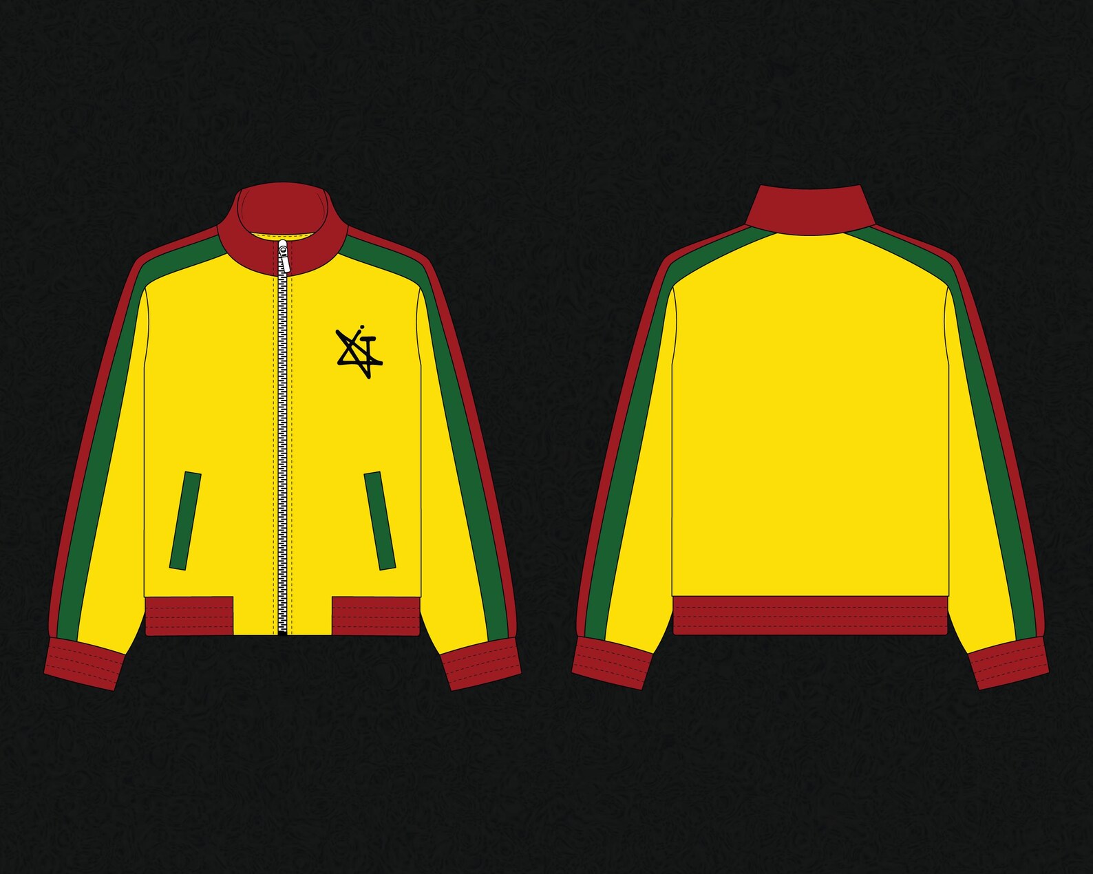 Track Jacket Mockup Template Vector Mockup Streetwear Designers Fashion ...