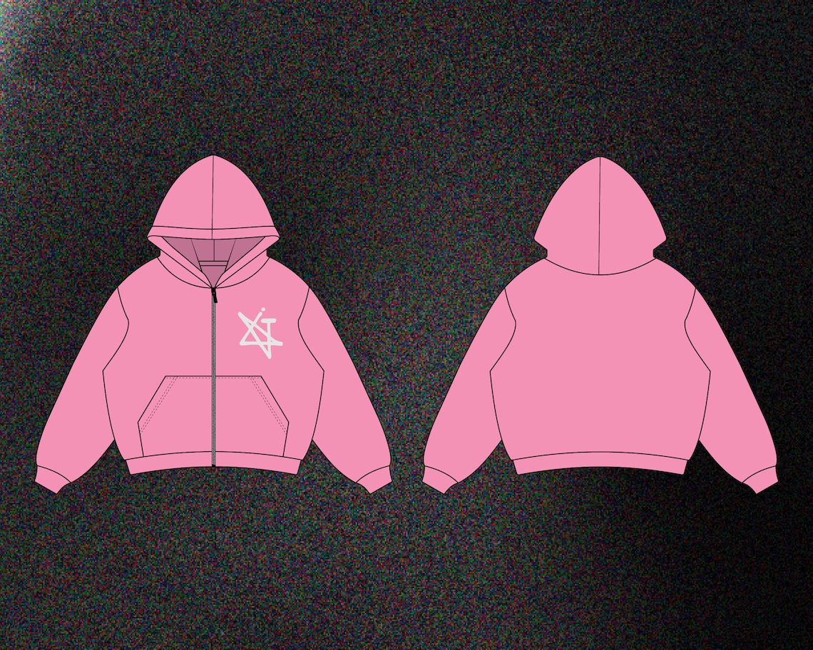 Streetwear Zip up Hoodie Vector Mockup: Clothing Tech Pack (AI & PNG) - Etsy