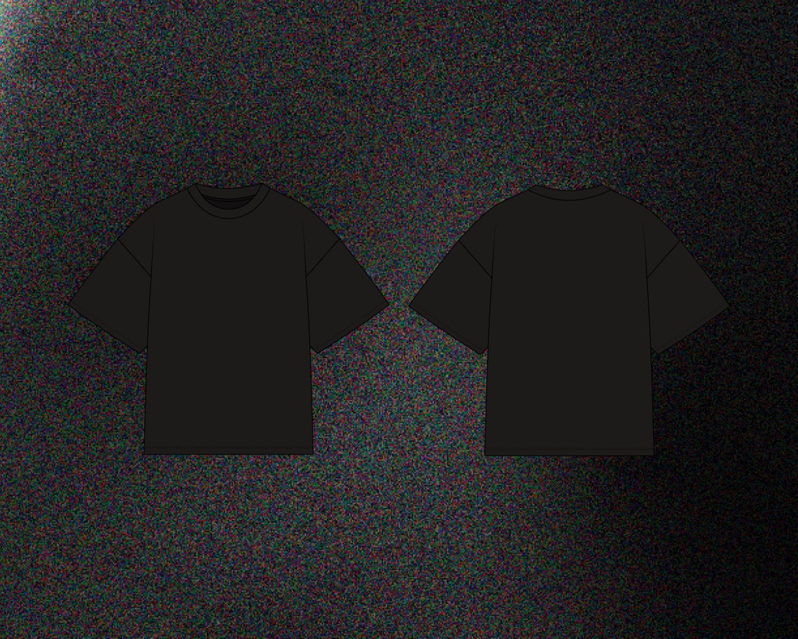 T-shirt Tech Pack Template Streetwear T Shirt Vector Mockup Clothing ...