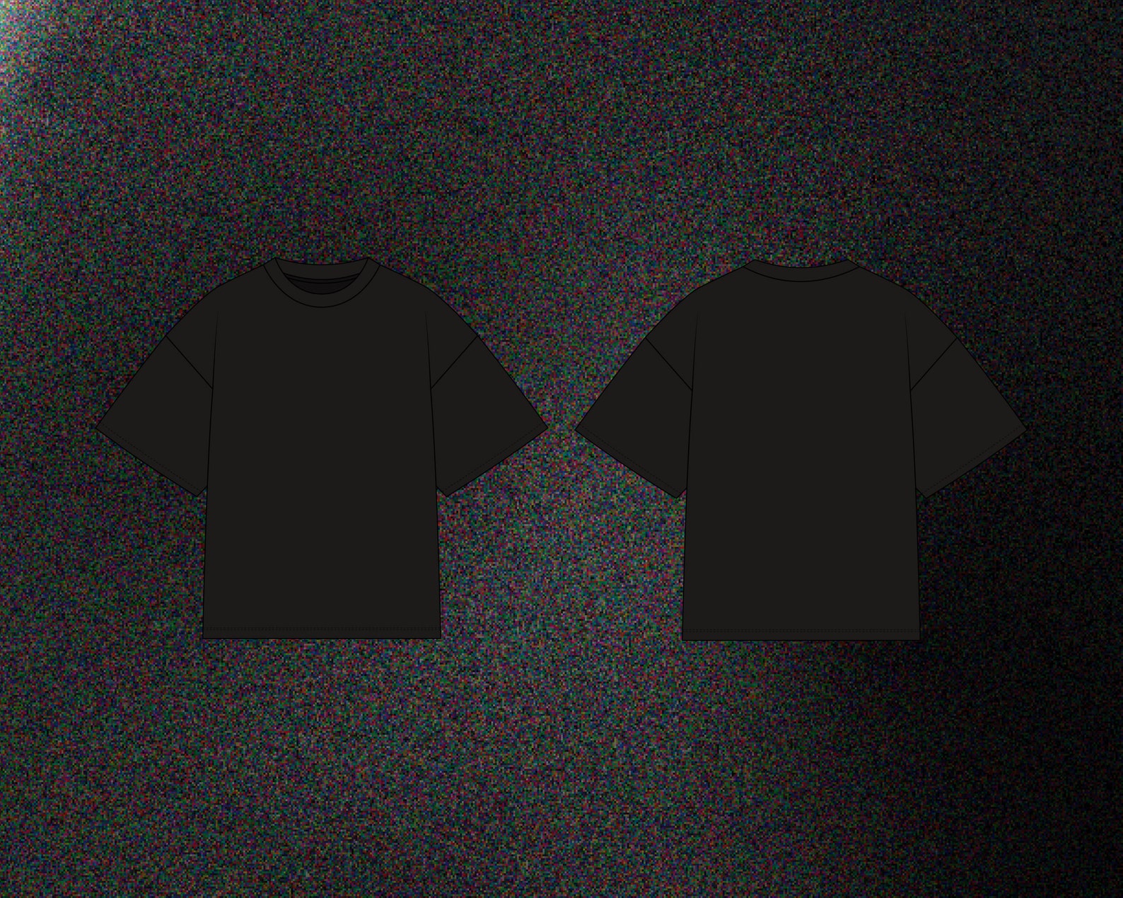 T-shirt Tech Pack Template Streetwear T Shirt Vector Mockup Clothing ...