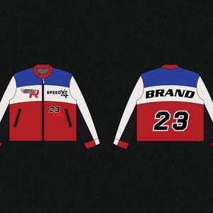 Biker Racing Jacket Vector Mockup Pack: Clothing Tech Pack (AI, PNG) - Etsy