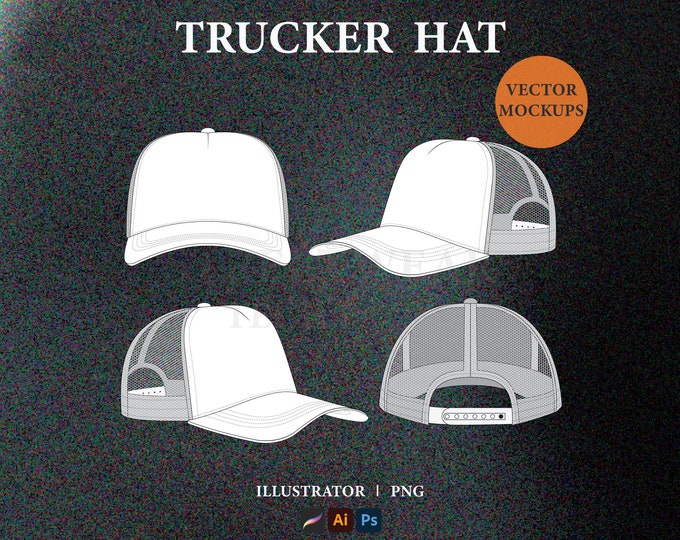 Trucker Hat Tech Pack - Etsy Trucker Hat Tech Pack - Etsy