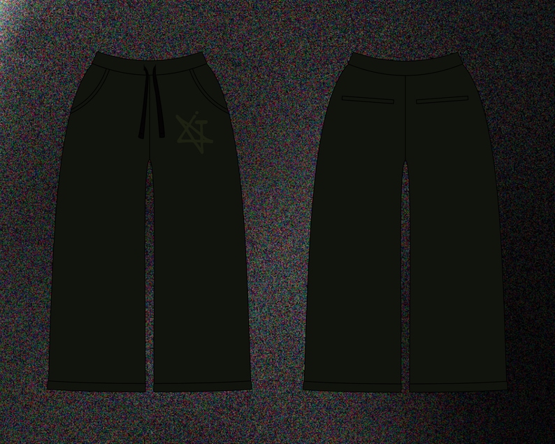 Streetwear Sweatpants Mockup Vector Pants Mockup Streetwear Tech Pack ...