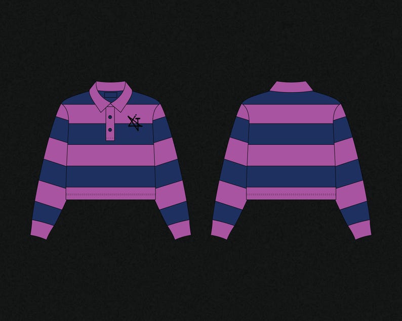 Rugby Polo Shirt Vector Mockup: Long Sleeve Tech Pack (AI, PNG) - Etsy