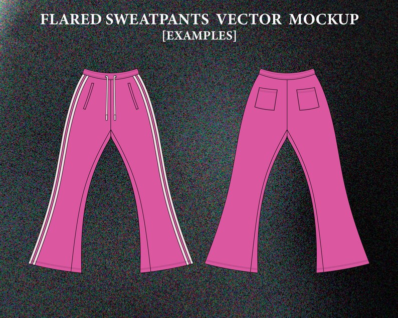 Streetwear Tech Pack Flared Sweatpants Vector Mockup Streetwear ...