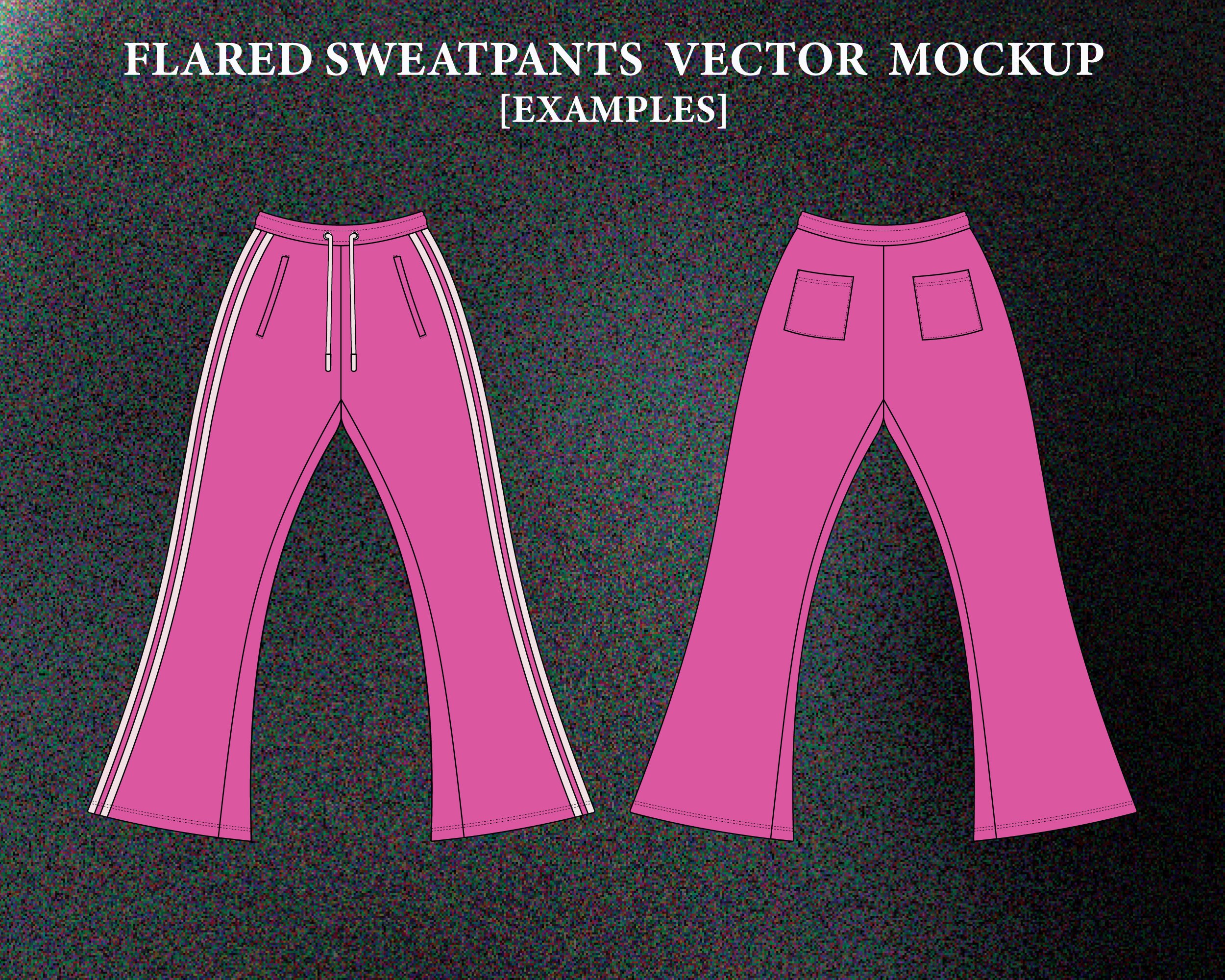 Streetwear Tech Pack Flared Sweatpants Vector Mockup Streetwear ...