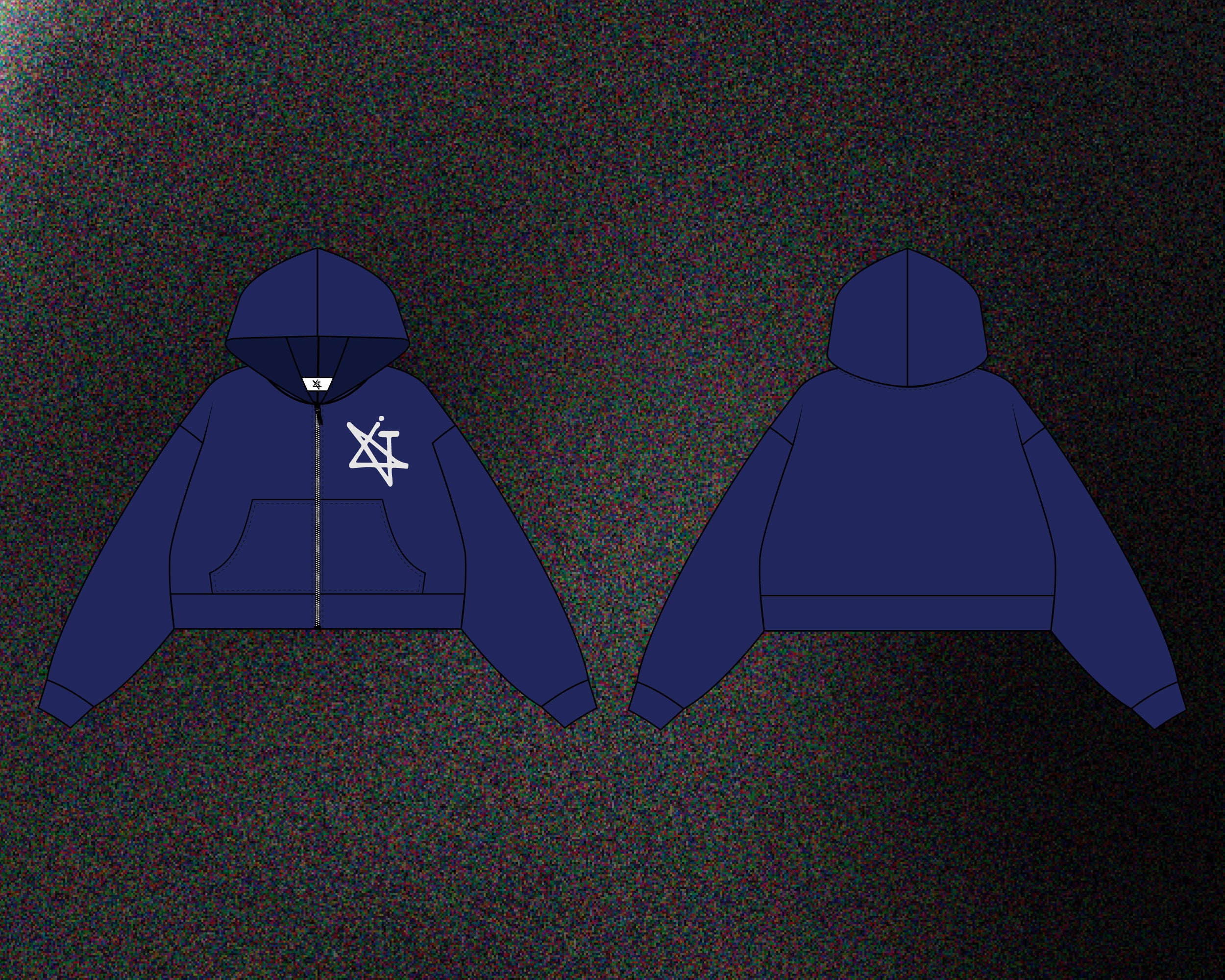 Streetwear Zip up Hoodie Vector Mockup: Fashion Tech Pack (AI & PNG) - Etsy