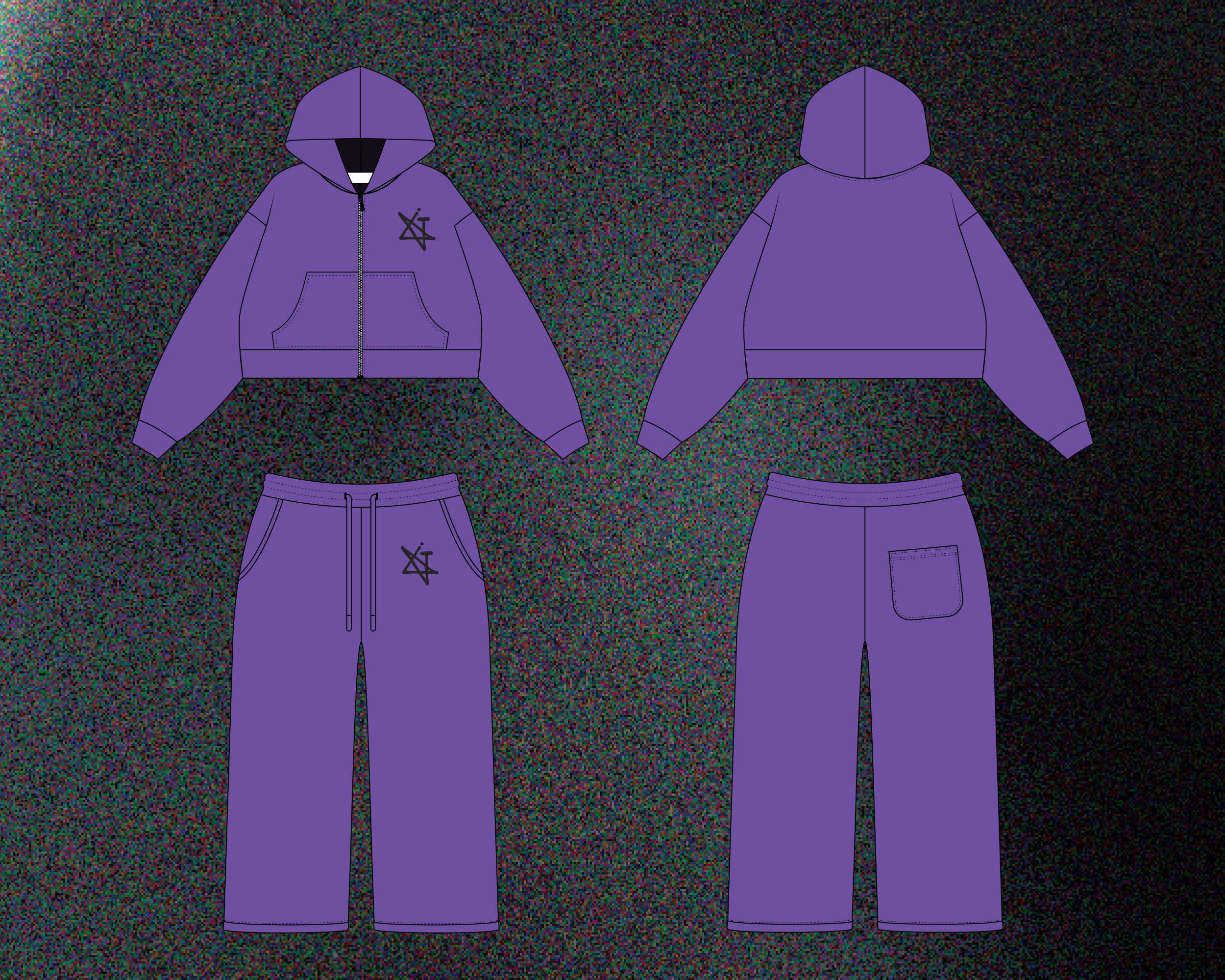 Tracksuit Vector Mockup Streetwear Hoodie Tech Pack Template Zip up ...