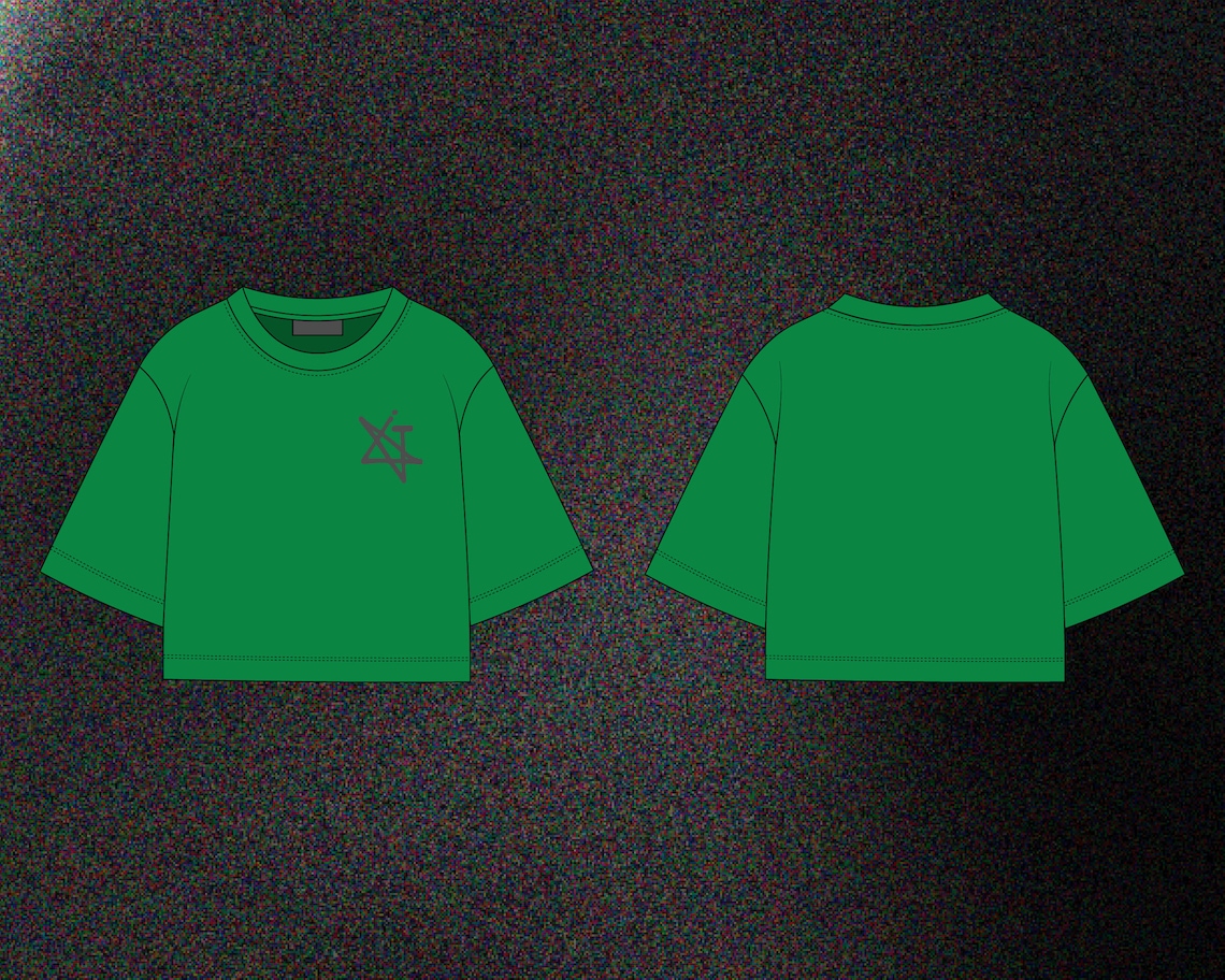 Cropped Crew Neck T-shirt Vector Mockup: Streetwear Tech Pack (AI, PNG ...