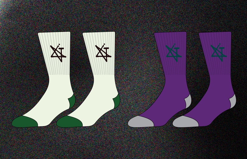 Streetwear Socks Vector Mockup Socks Tech Pack Streetwear Clothing ...