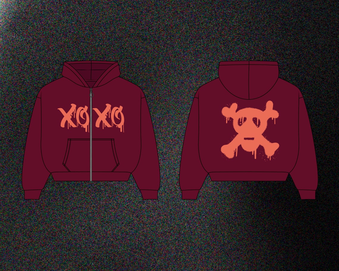 Zip up Hoodie Vector Mockup: Streetwear Tech Pack (digital Files) - Etsy