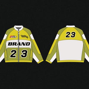 Biker Racing Jacket Vector Mockup Pack: Clothing Tech Pack (AI, PNG) - Etsy