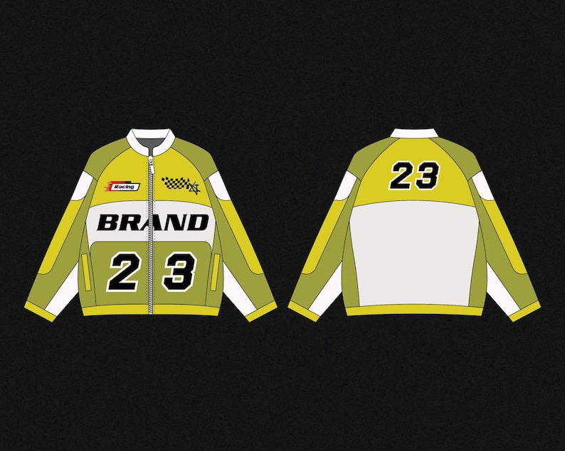 Biker Racing Jacket Vector Mockup Pack: Clothing Tech Pack (AI, PNG) - Etsy