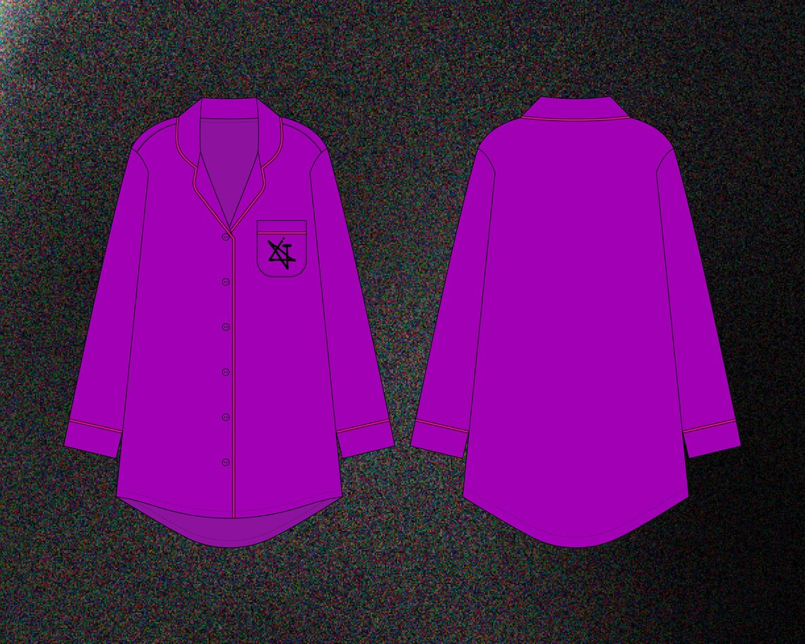 Sleepwear Pajama Dress Mockup Vector Pyjama Mockup Tech Pack Template ...