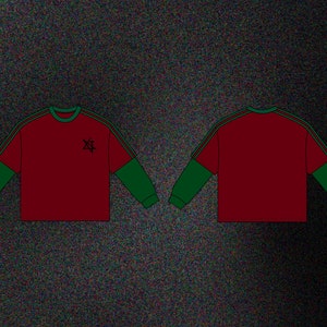 Streetwear Double Layer Long Sleeve T-shirt Vector Mockup (AI & PNG) - Etsy