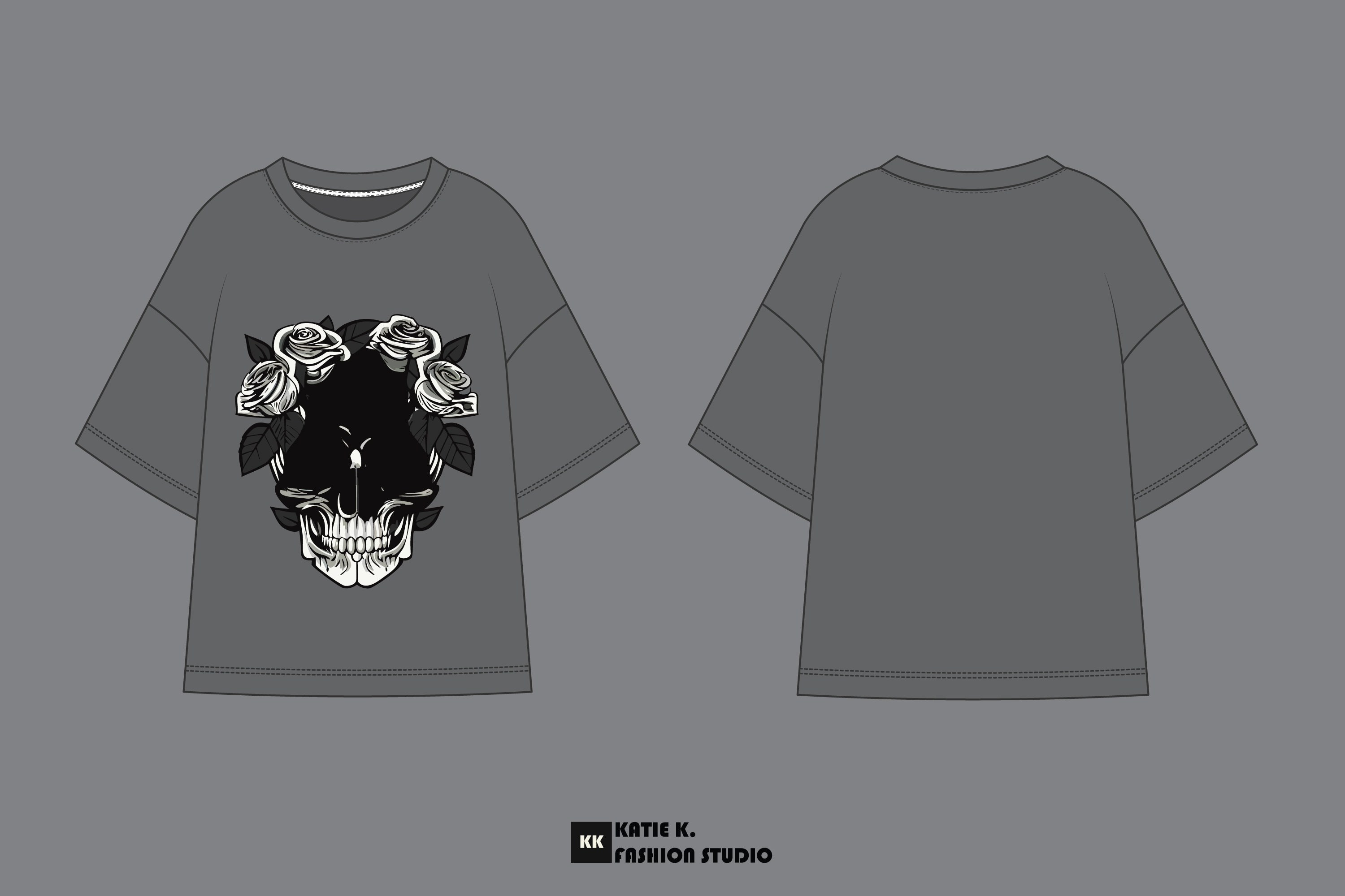 Streetwear Oversized Vector Mockup Streetwear T-shirt Tech Pack ...