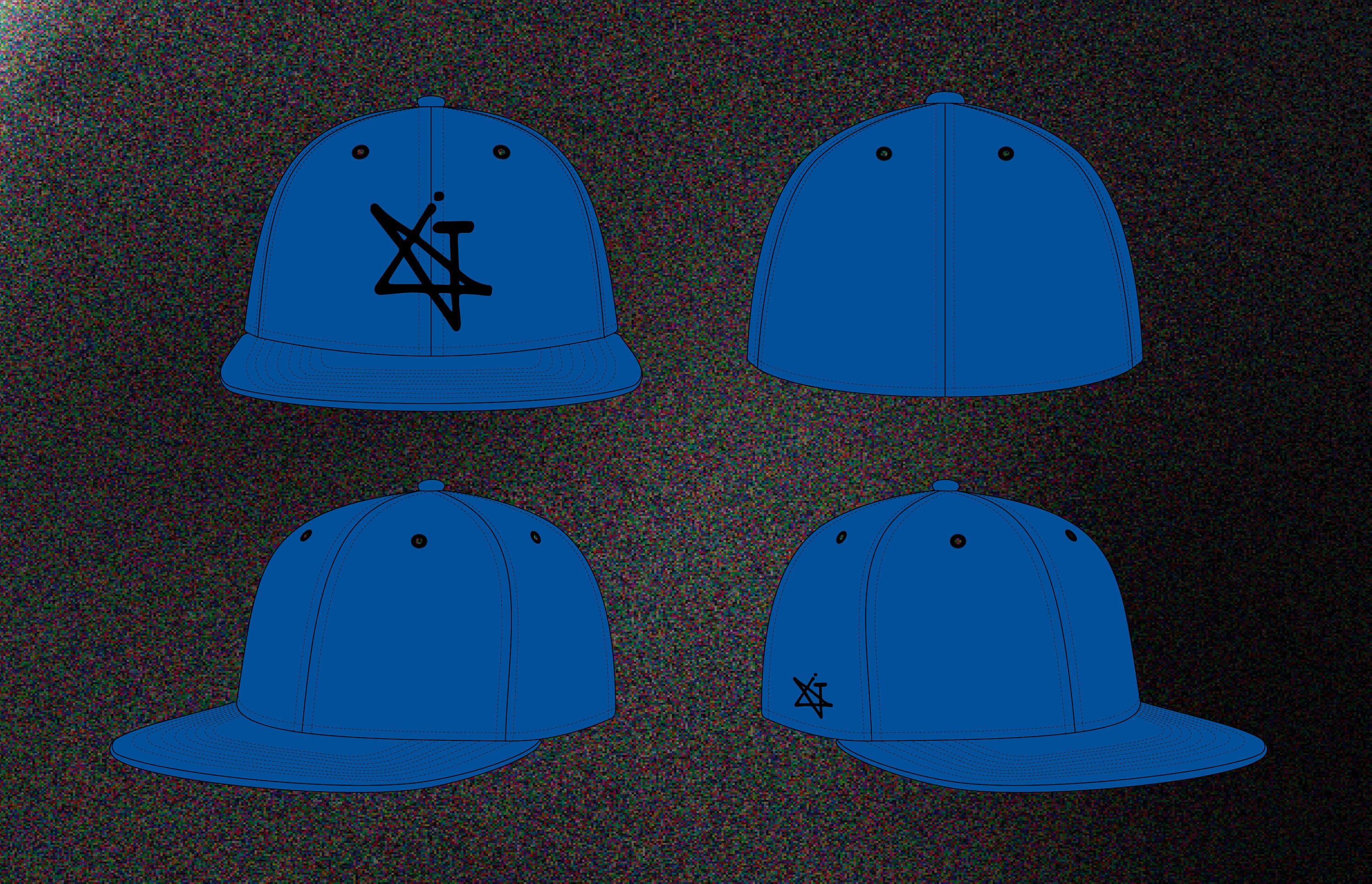 Fitted Cap Mockup Vector Fitted Hat Mockup Streetwear Tech Pack Hat ...