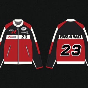 Biker Racing Jacket Vector Mockup Pack: Clothing Tech Pack (AI, PNG) - Etsy