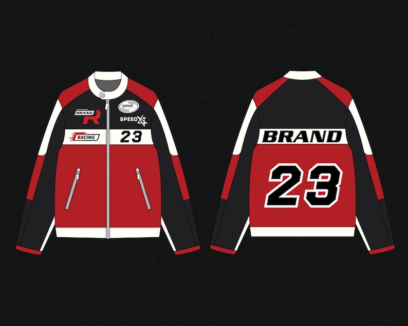 Biker Racing Jacket Vector Mockup Pack: Clothing Tech Pack (AI, PNG) - Etsy