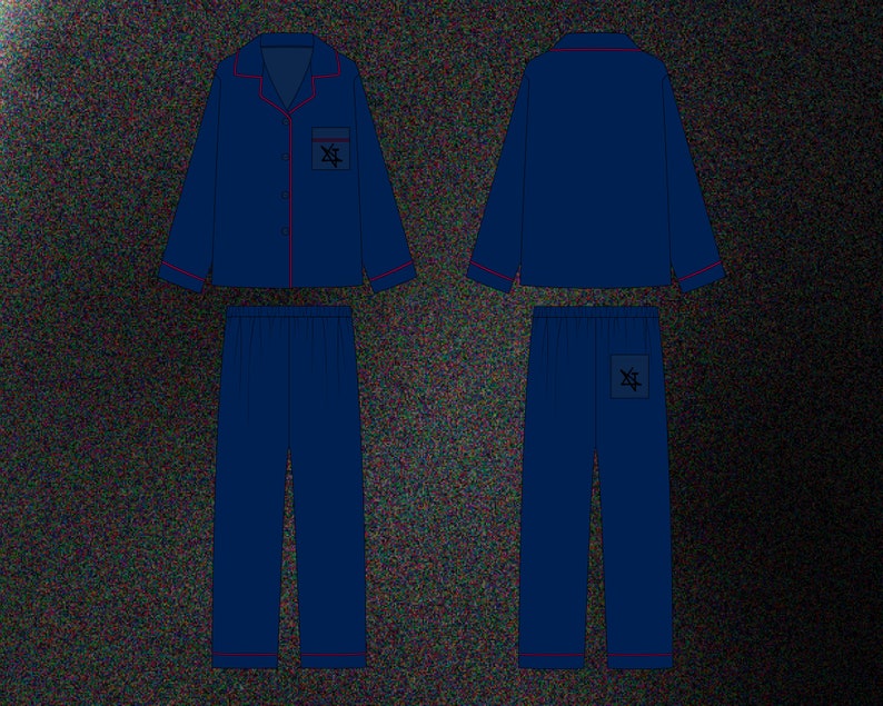 Long Sleeve Pajamas Mockup Vector Pyjama Mockup Set Loungewear Mockup ...