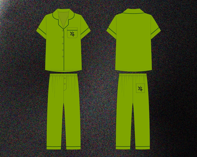 Short Sleeve Pajamas Mockup: Vector Loungewear Template (AI, PNG) - Etsy