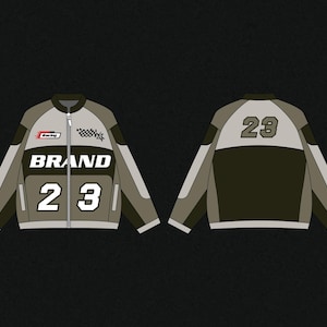 Biker Racing Jacket Vector Mockup Pack: Clothing Tech Pack (AI, PNG) - Etsy