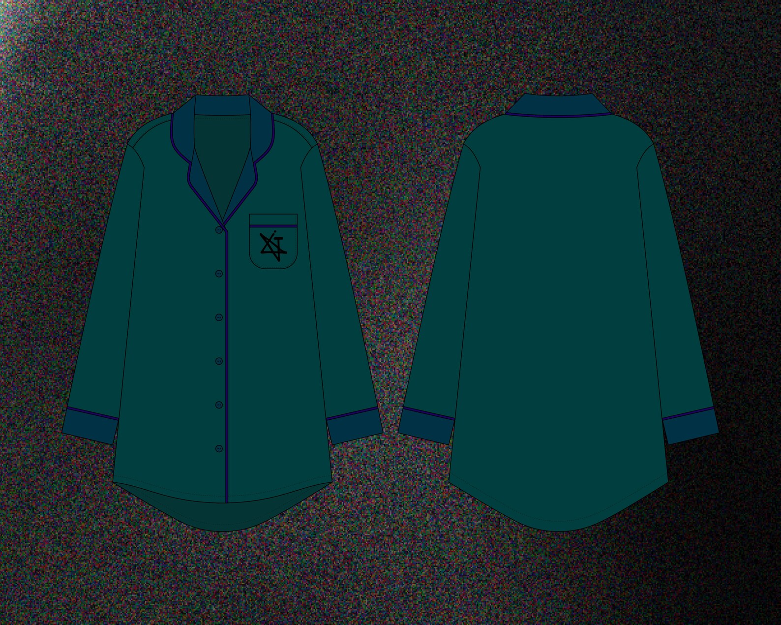 Sleepwear Pajama Dress Mockup Vector Pyjama Mockup Tech Pack Template ...