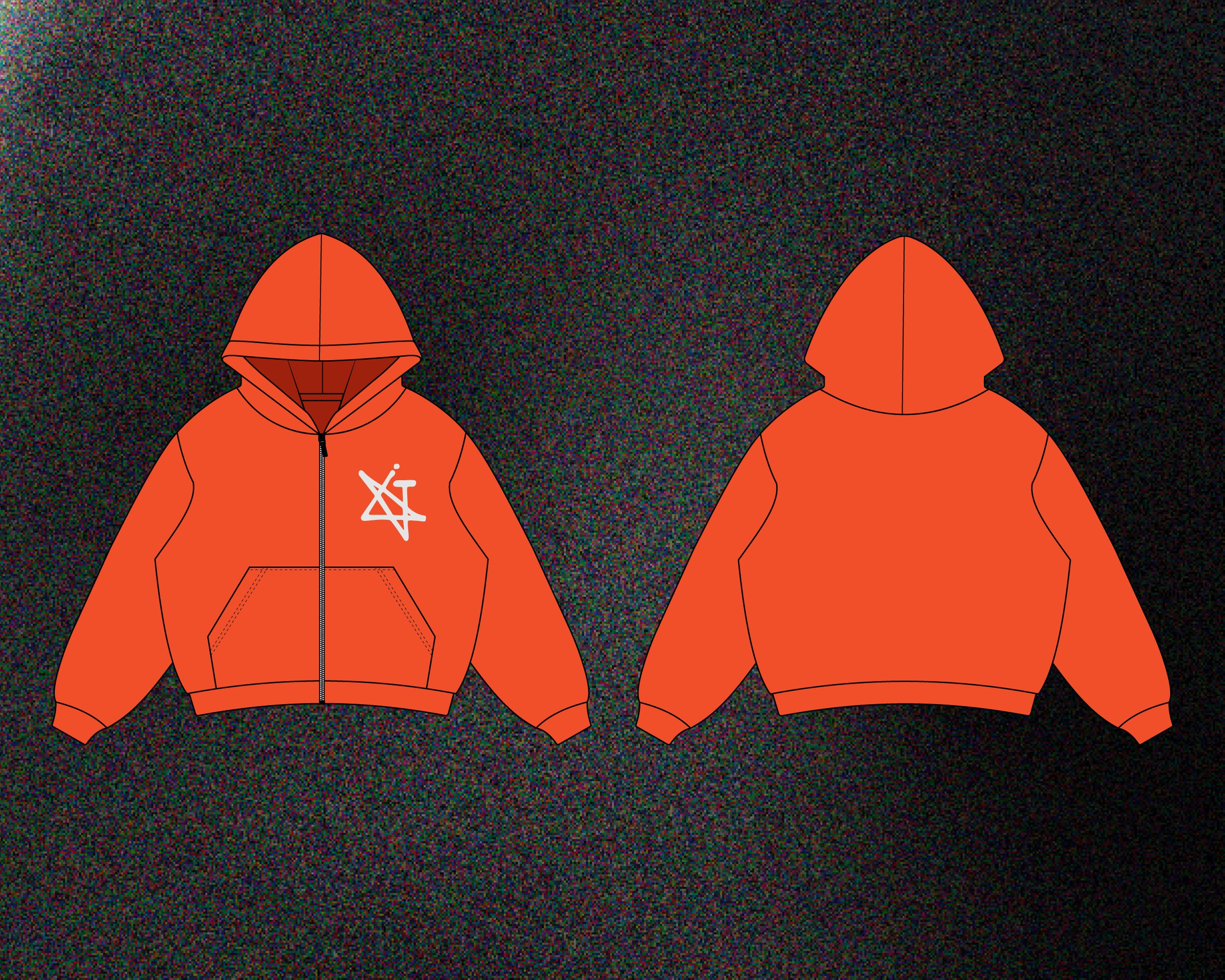 Zip up Hoodie Mockup Pack Streetwear Hoodie Vector Mockup Hoodie Tech ...