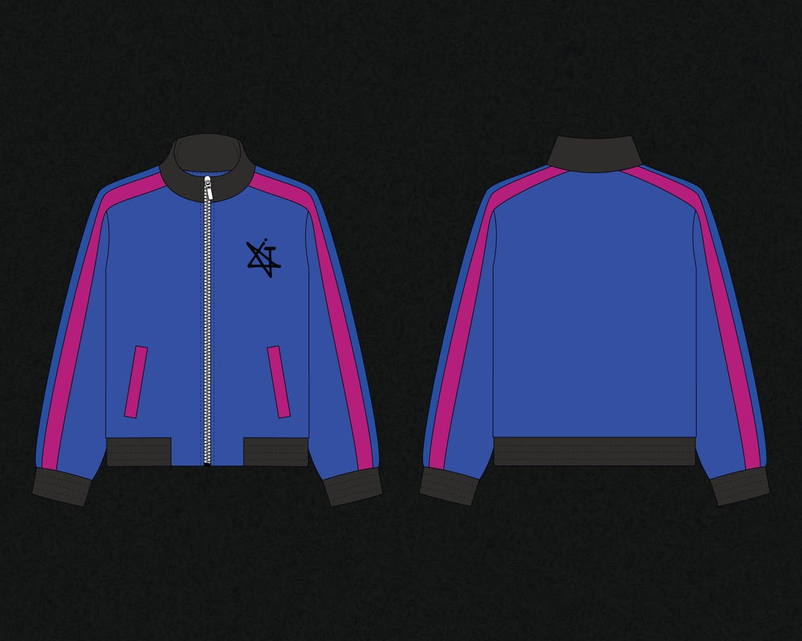 Track Jacket Mockup Template Vector Mockup Streetwear Designers Fashion ...