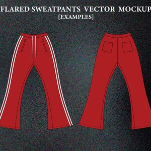 Streetwear Tech Pack Flared Sweatpants Vector Mockup Streetwear ...