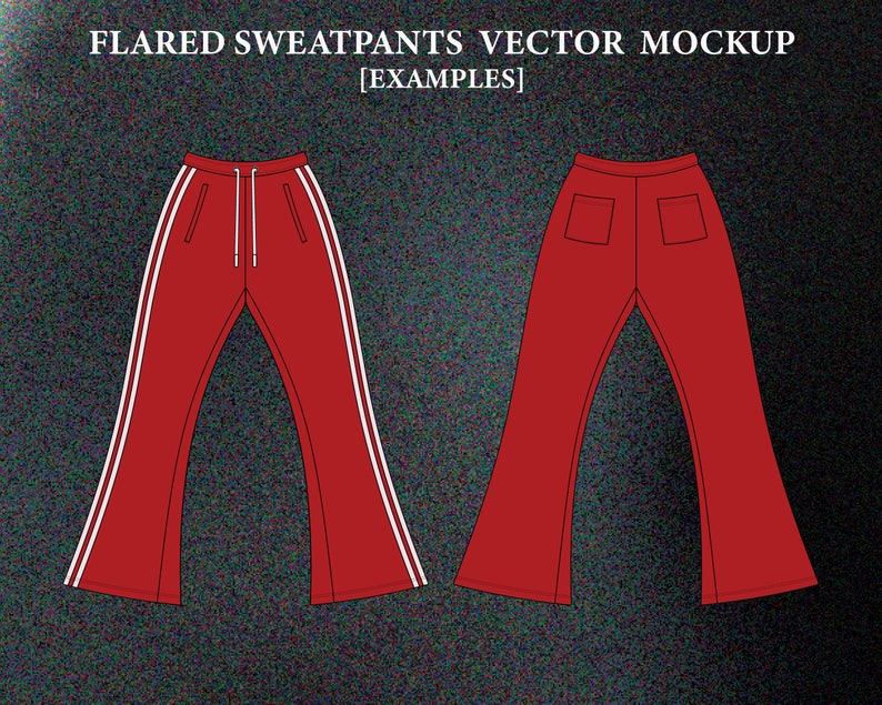 Streetwear Tech Pack Flared Sweatpants Vector Mockup Streetwear ...