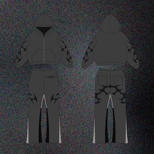 Streetwear Zip-up Tracksuit Vector Mockup Streetwear Clothing Mockup ...