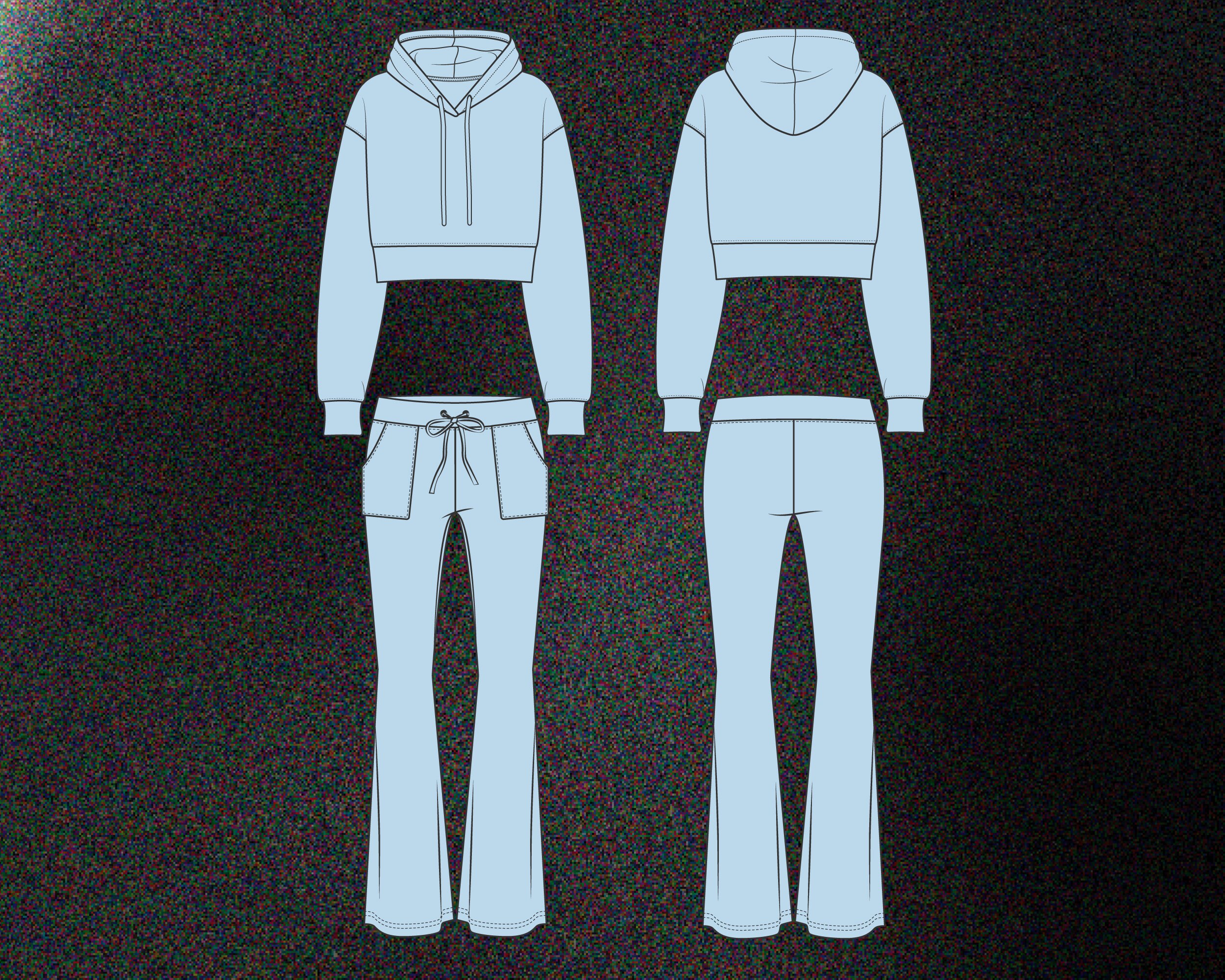 Cropped Track Suit Women Mockup Vector Streetwear Tracksuit Mockup Tech ...