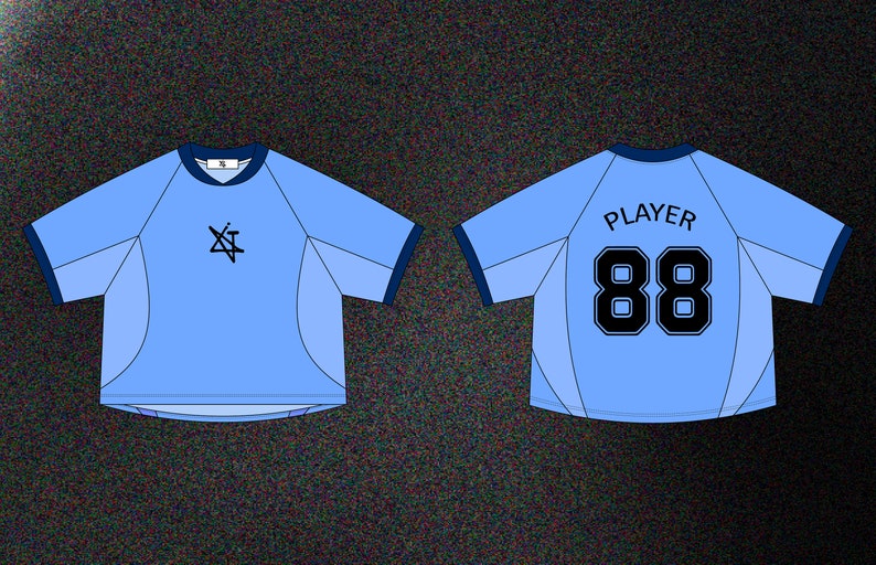 Cropped Football Jersey Vector Mockup: Streetwear Tech Pack (AI, PNG ...