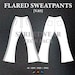 Streetwear Tech Pack Flared Sweatpants Vector Mockup Streetwear ...