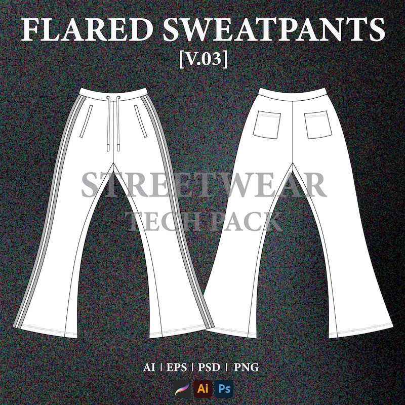 Flared Sweatpants Mockup - Etsy