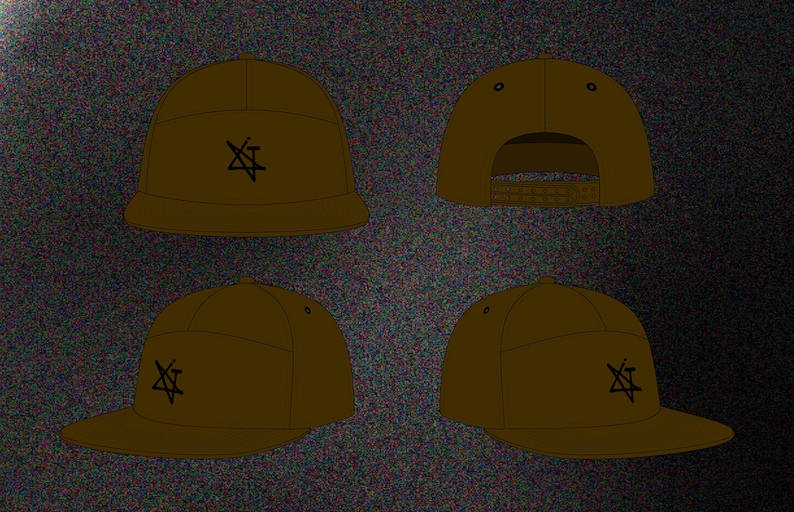 Snapback Cap Vector Mockup Hat 7 Panel Cap Snapback Mockup Template Streetwear Tech Pack ...