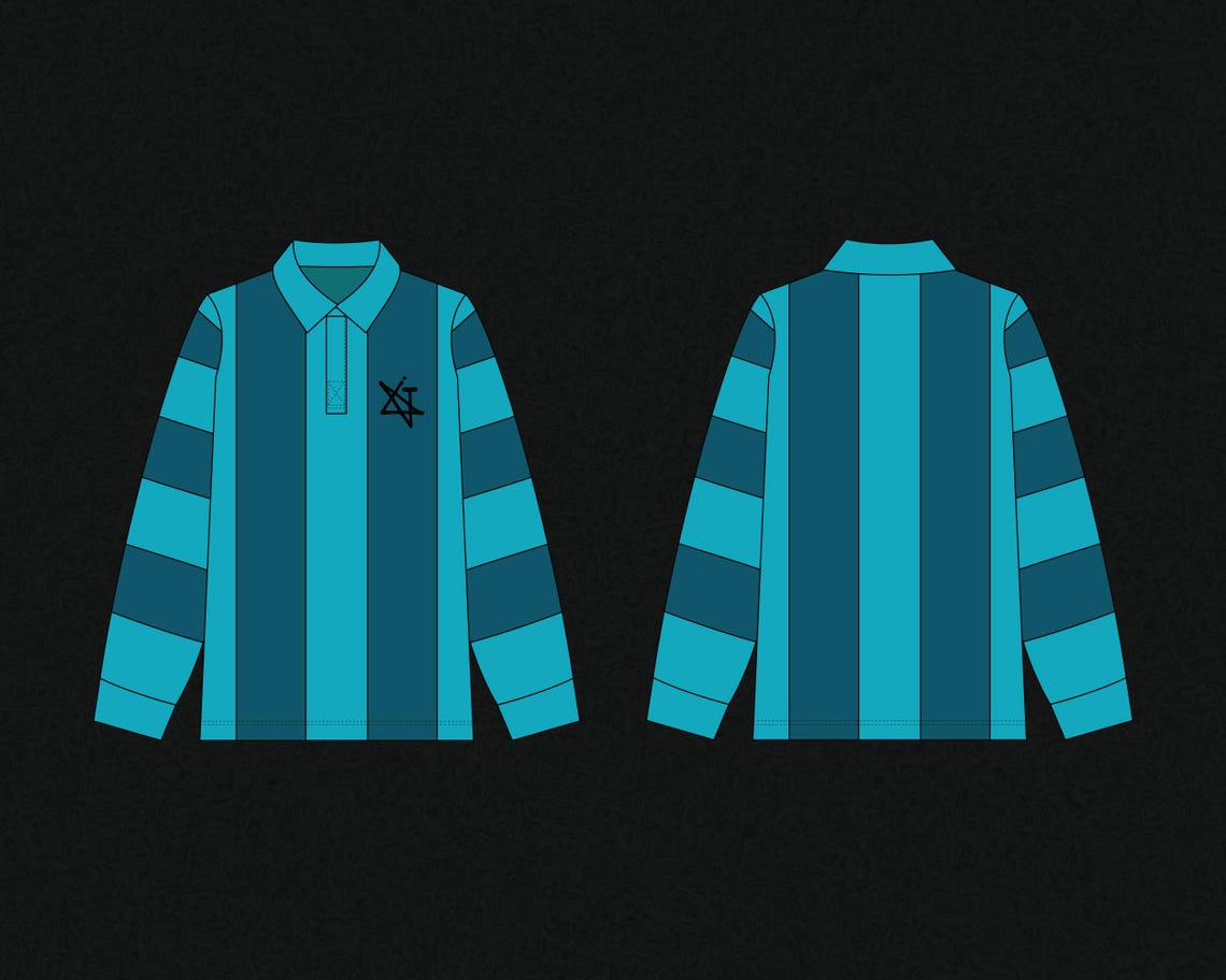 Rugby Polo Shirt Vector Mockup: Long Sleeve Tech Pack (AI, PNG) - Etsy