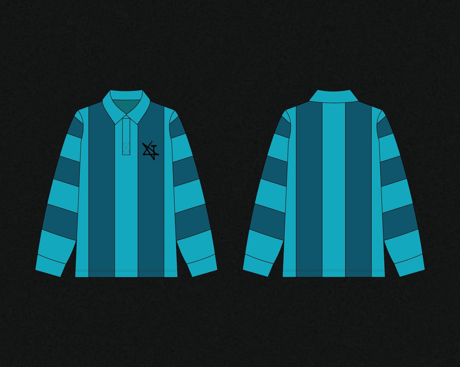 Rugby Polo Shirt Vector Mockup: Long Sleeve Tech Pack (AI, PNG) - Etsy